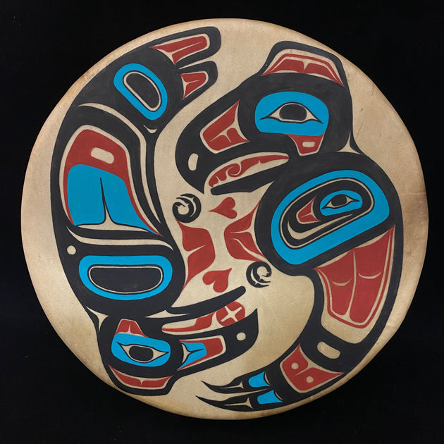 12" Lovebirds - Eagle & Raven Drum (Yin Yang) – Crazy Wolf Studio